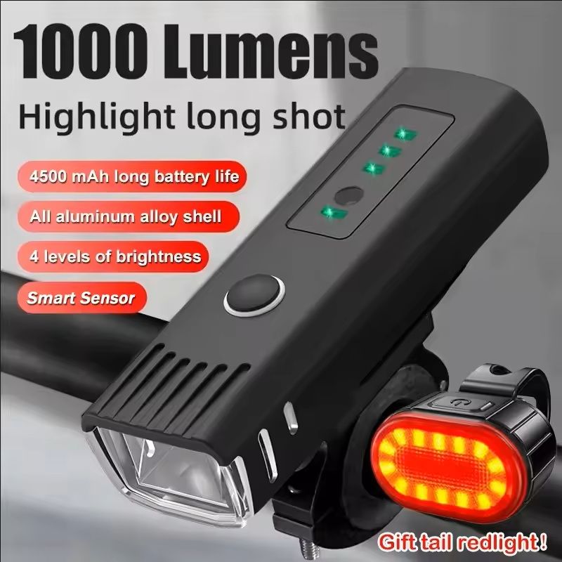 USB Rechargeable Bike Light Set with Smart Sensor and Waterp | Inspire ...