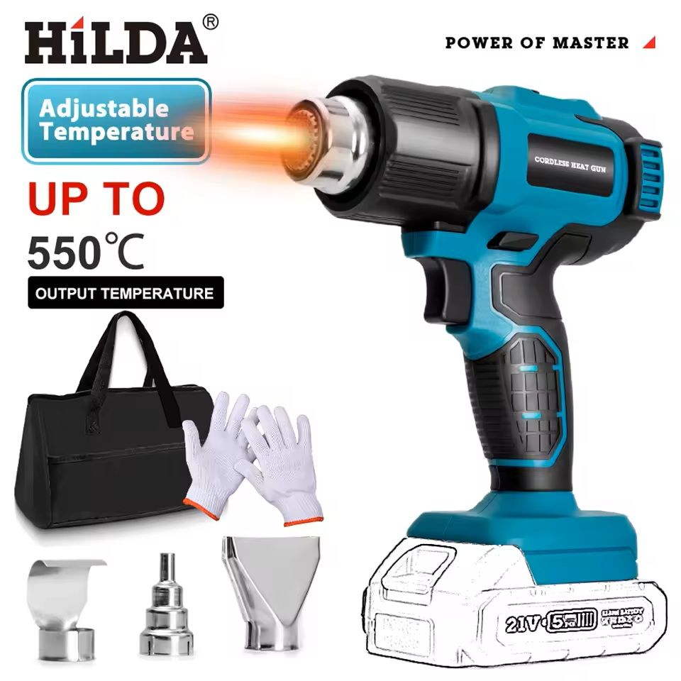 Cordless Handheld Heat Gun for Makita Battery with Nozzles | Inspire Uplift