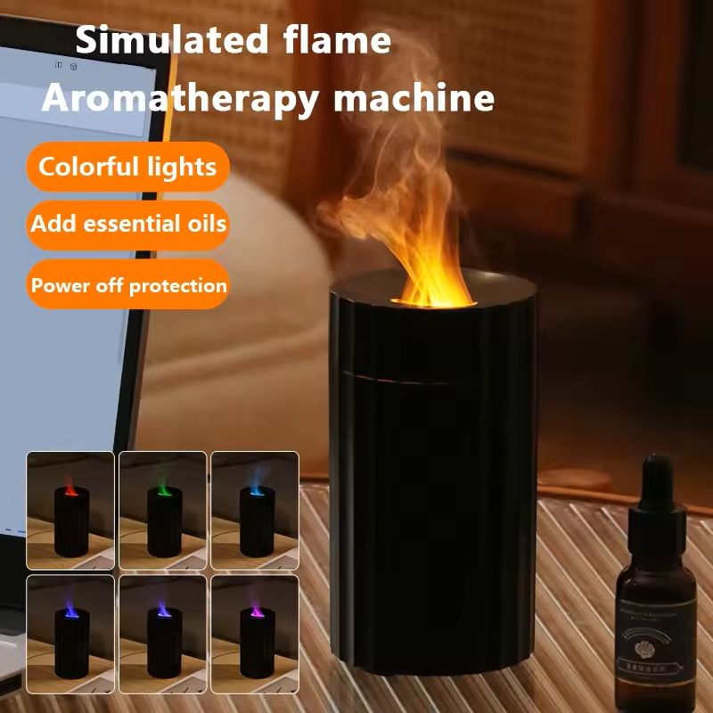 Simulated Flame Aromatherapy Diffuser with LED Light and USB | Inspire ...