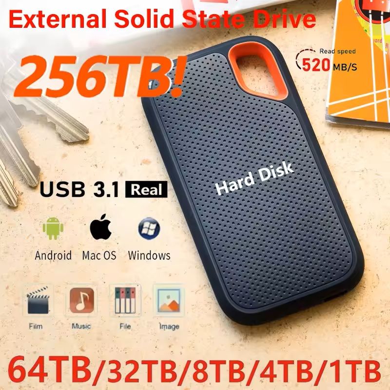 High-Speed USB3.1 Portable SSD Drive for Laptop Phone and Ma | Inspire ...