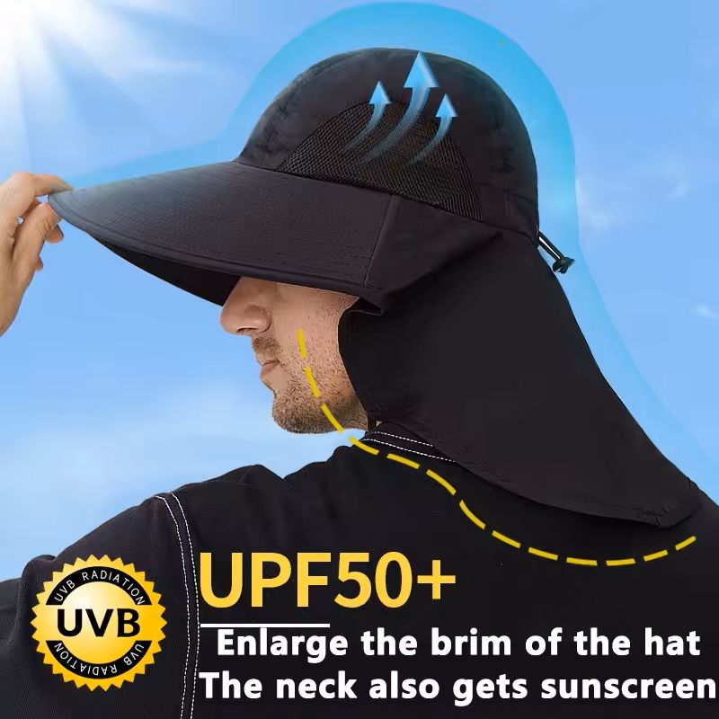Wide Brim Outdoor Sun Hat with Neck Cover | Inspire Uplift