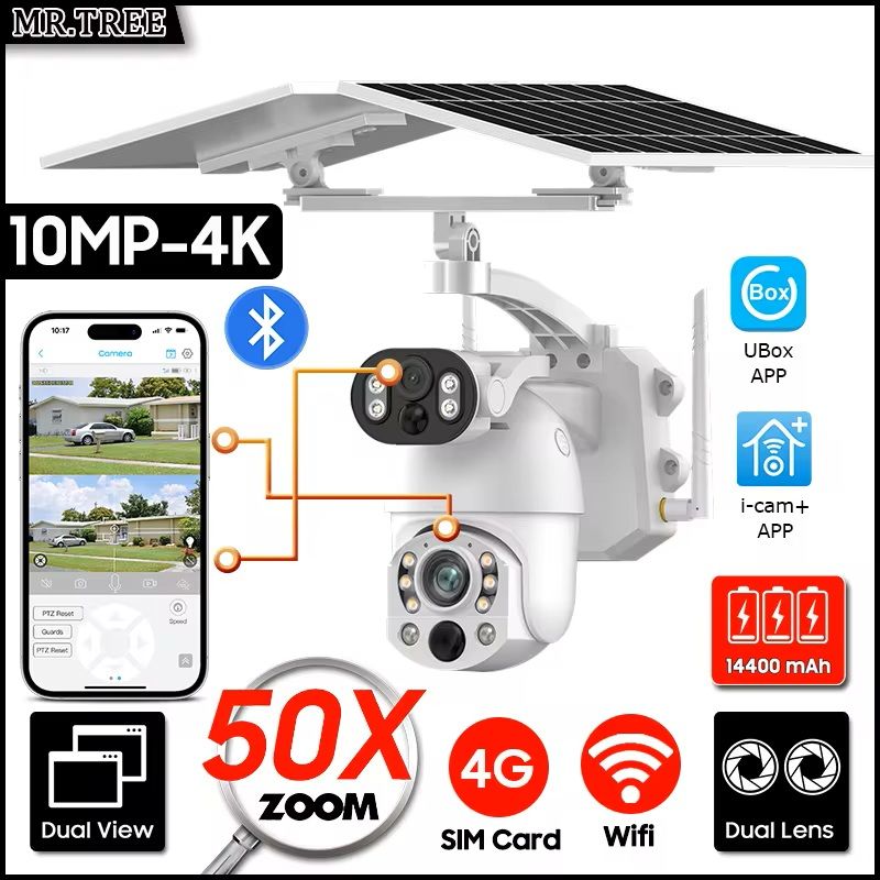 4K Dual Screen Solar PTZ Security Camera with 50X Zoom and M | Inspire ...