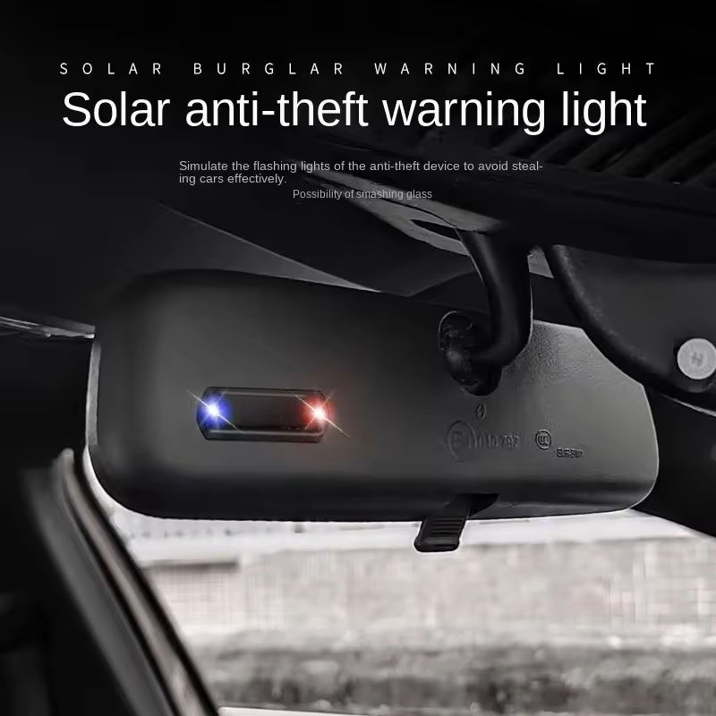 Solar LED Car Warning Light Simulated Anti-Theft Alarm Strob | Inspire ...