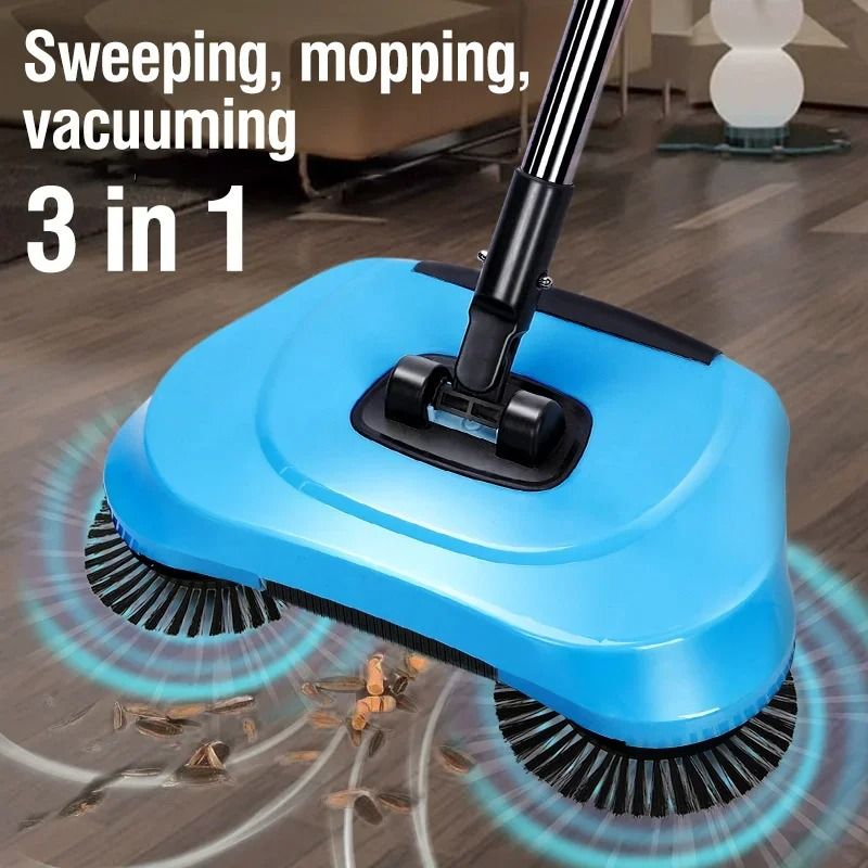 Hand Push Floor Broom with Long Handle and Spiral Cleaning S | Inspire ...