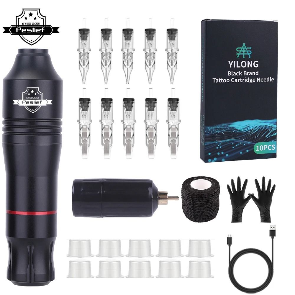 Wireless Rotary Tattoo Kit with Needles for Professional Art | Inspire ...