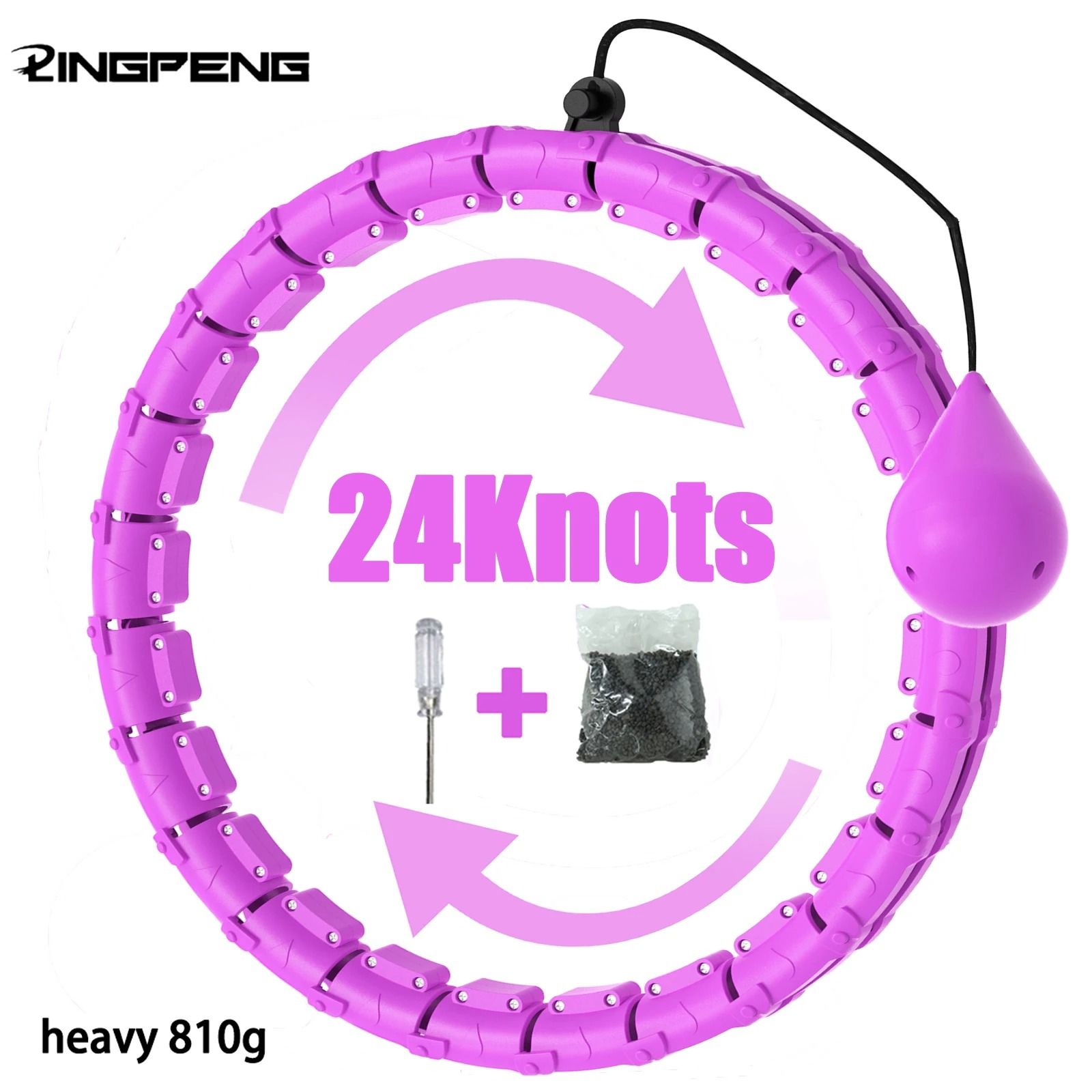 Weighted Fitness Circle Hoop with Adjustable Detachable Knot | Inspire ...