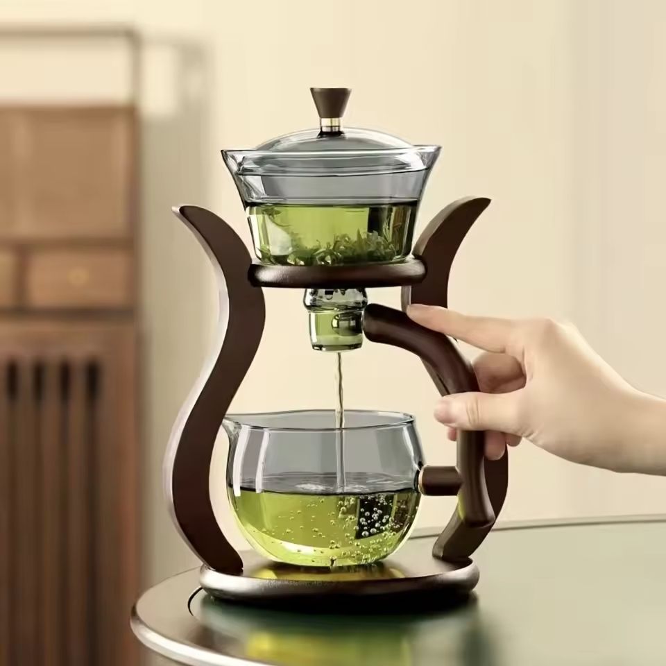 Glass Tea Set Semi Automatic Drip Teapot with Infuser and Te | Inspire ...