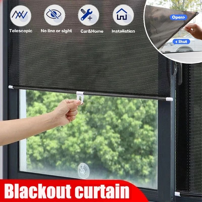 Universal Suction Cup Blackout Roller Blinds for Windows and | Inspire ...