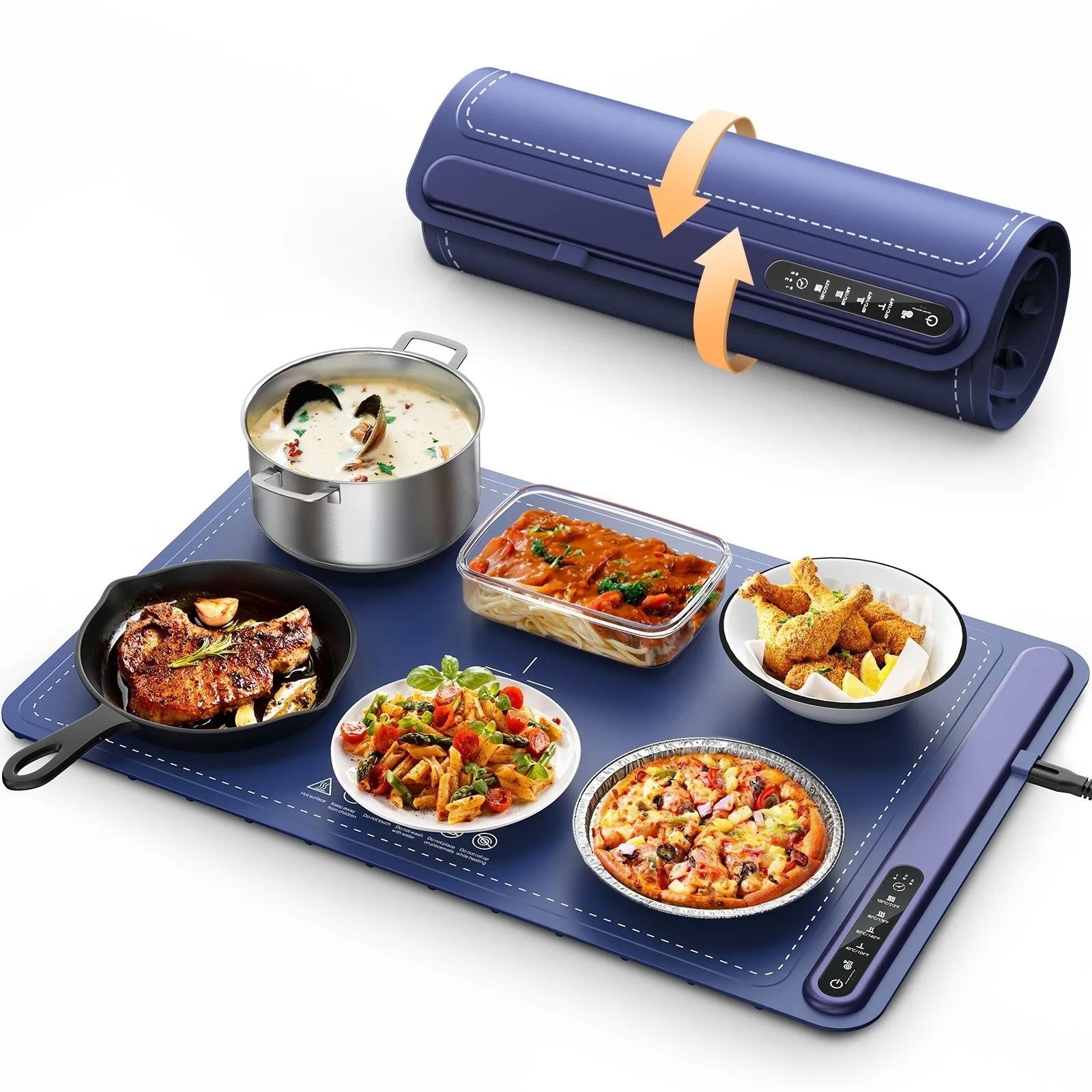 Roll Up Food Heating Pad with Fast Heating Silicone Hot Plat | Inspire ...