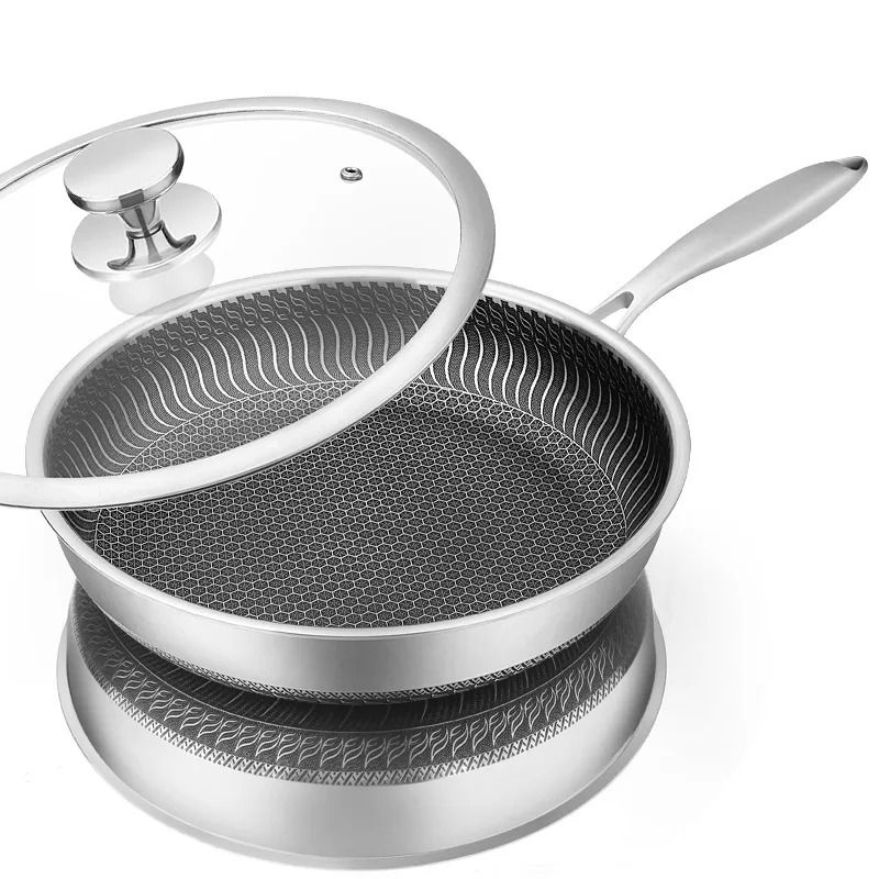 Stainless Steel Nonstick Honeycomb Frying Pan with Induction | Inspire ...