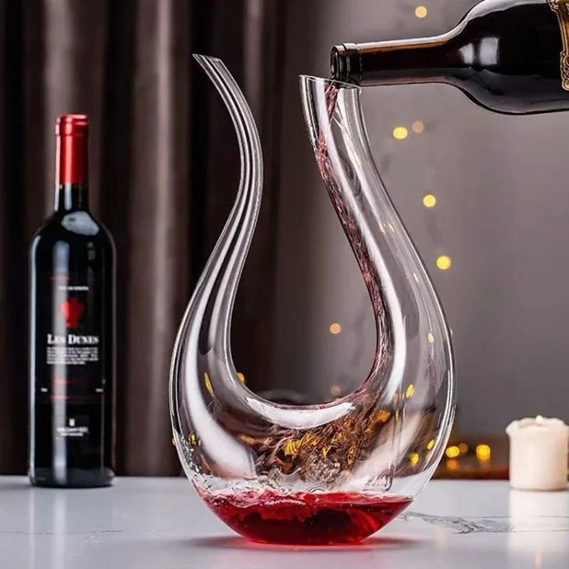 Handmade Crystal Wine Decanter 1500ml Elegant U Shape for Re | Inspire ...
