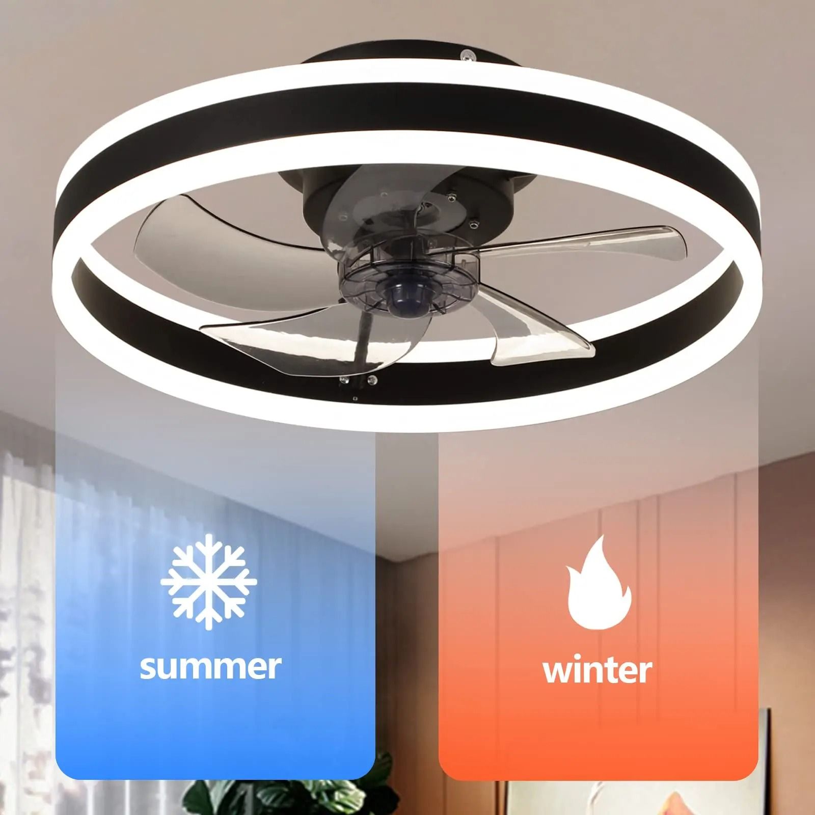 Modern LED Ceiling Fan with Remote Control and Silent Motor | Inspire ...
