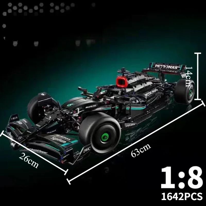 1 8 Scale F1 Race Car Building Blocks Set with 1642 Pieces | Inspire Uplift