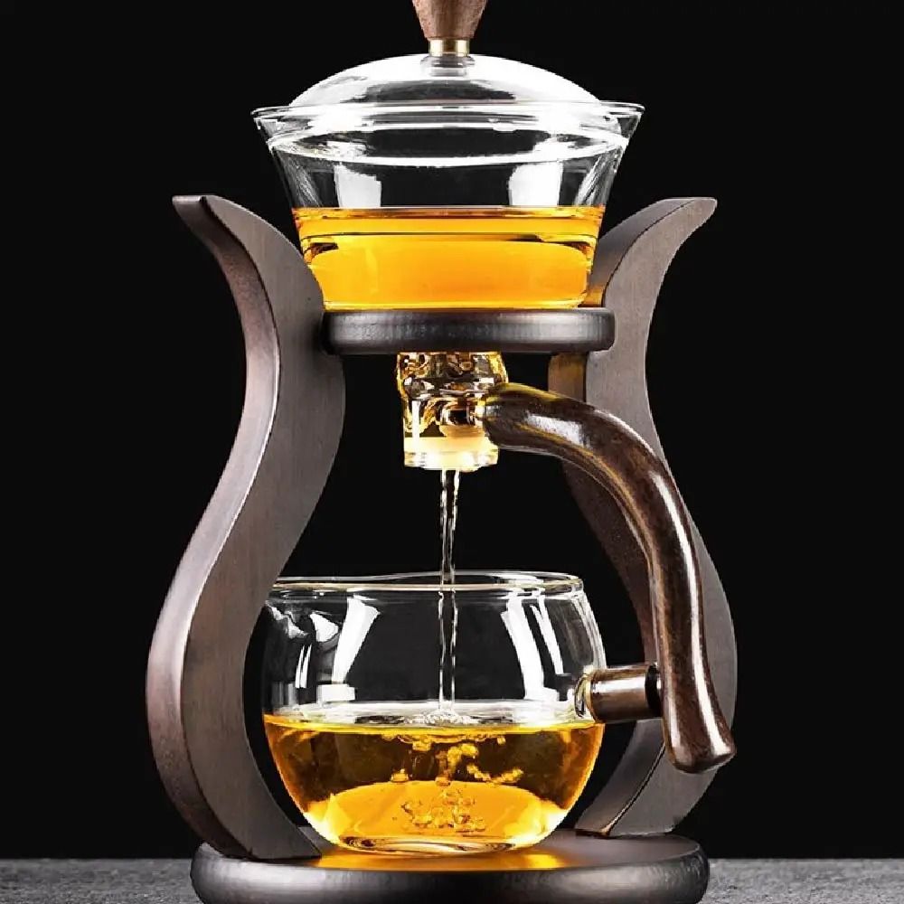 Lazy Kung Fu Drip Teapot Magnetic Flow Glass Tea Set Heat Re | Inspire ...