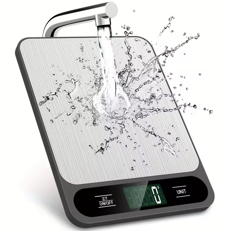 Black Digital Kitchen Food Scale 10kg Capacity Stainless Ste | Inspire ...