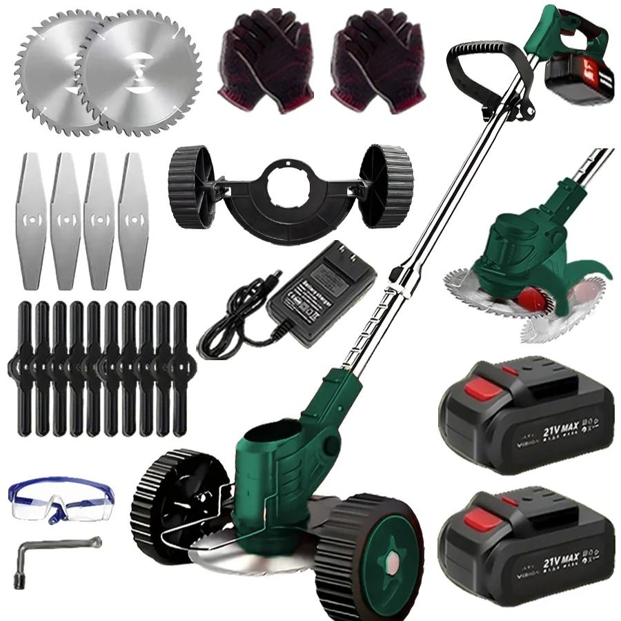 Portable Cordless Electric Lawn Mower with Dual Batteries an | Inspire ...