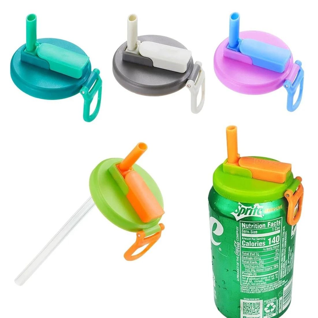 Reusable Soda Can Lid with Straw | Inspire Uplift