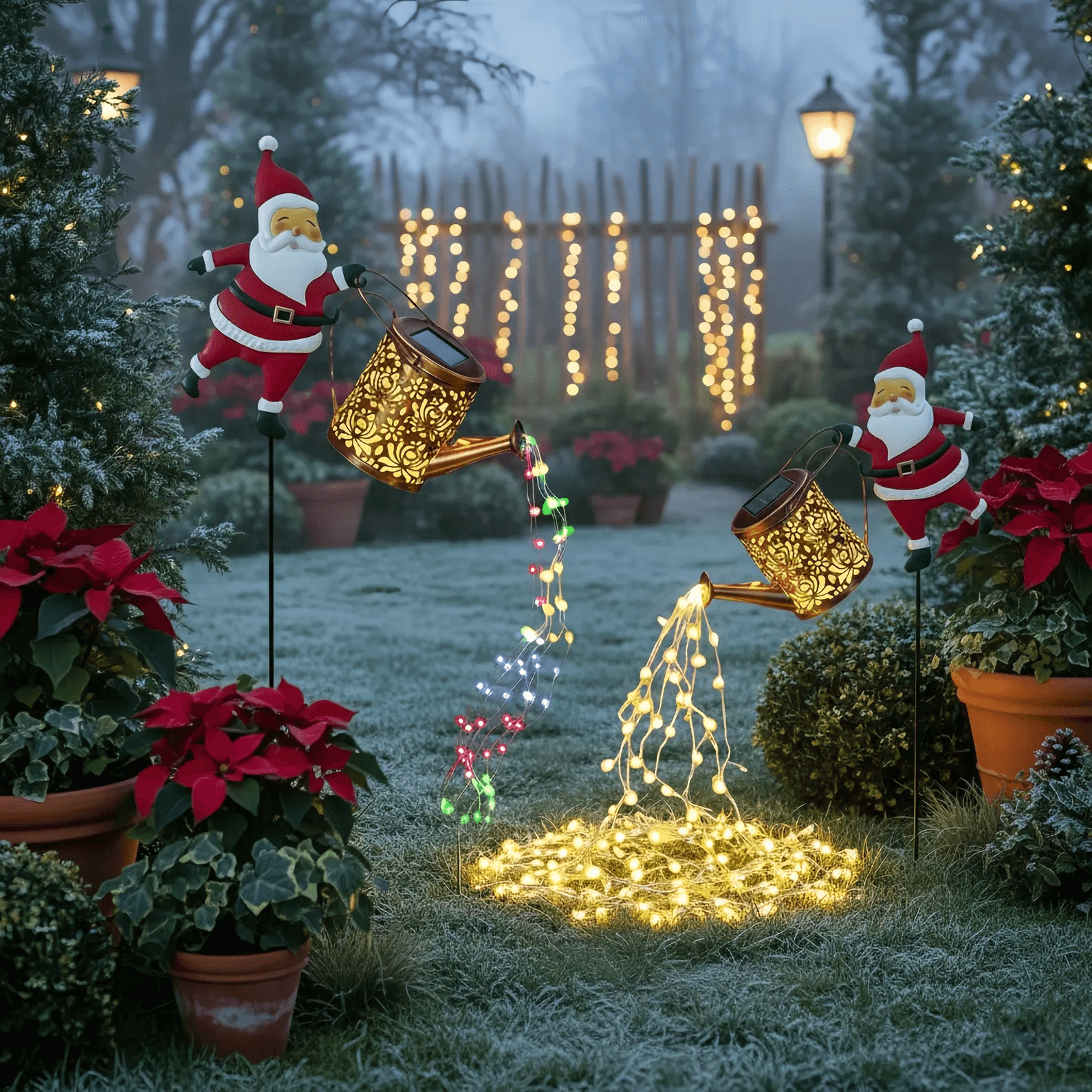 Solar Santa Claus Kettle Light for Garden and Outdoor | Inspire Uplift