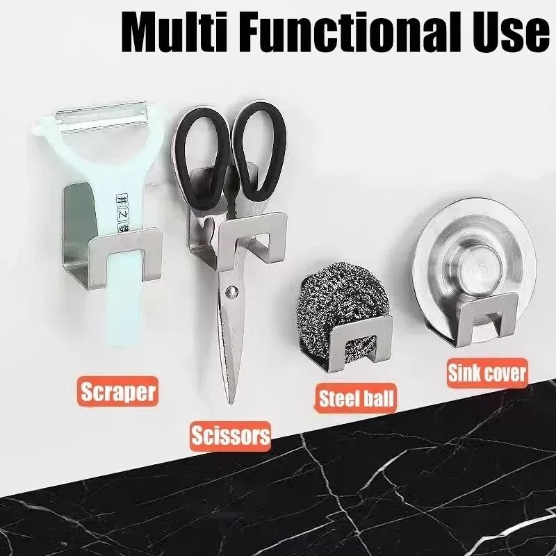 Stainless Steel Sponge Holder Hooks for Kitchen Sink | Inspire Uplift
