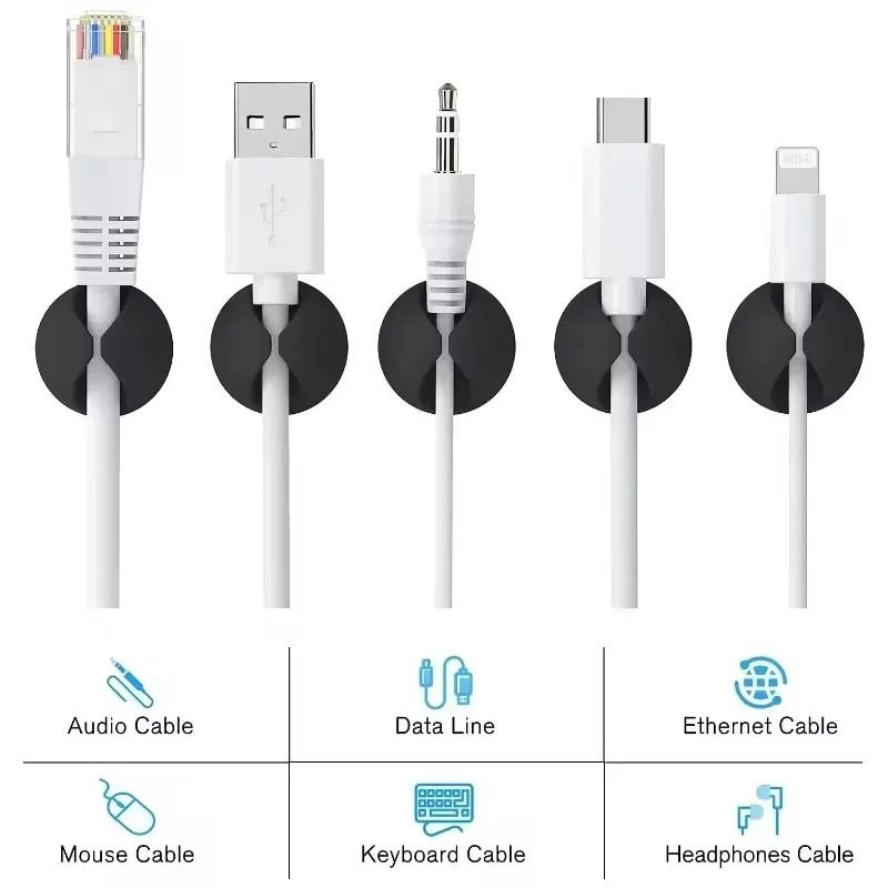 Mini Cable Winder Organizer Set USB Cable Clips Desk Wire Ho | Inspire ...