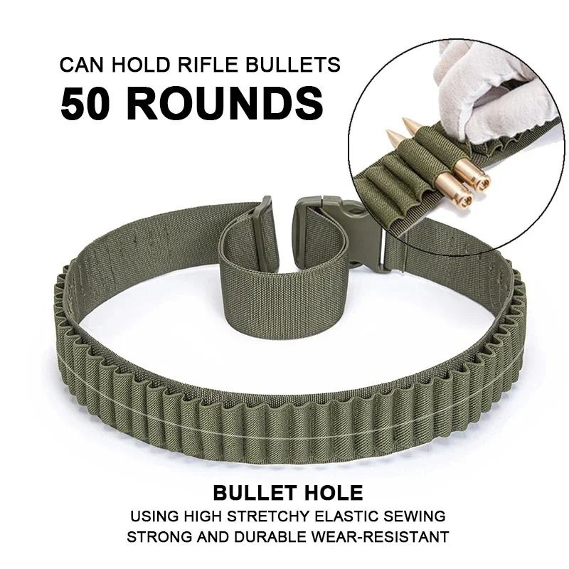Rifle Bullet Cartridge Bandolier 50 Round Ammo Belt Shell Ho | Inspire ...