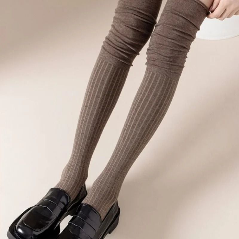 Knee High Socks Thin Long Stacked Socks Womens High Elastic | Inspire ...