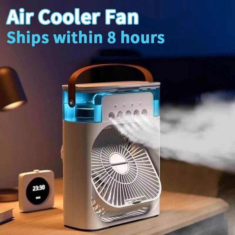 3 in 1 Mini Air Cooler Fan with LED Night Light Portable Hum | Inspire ...