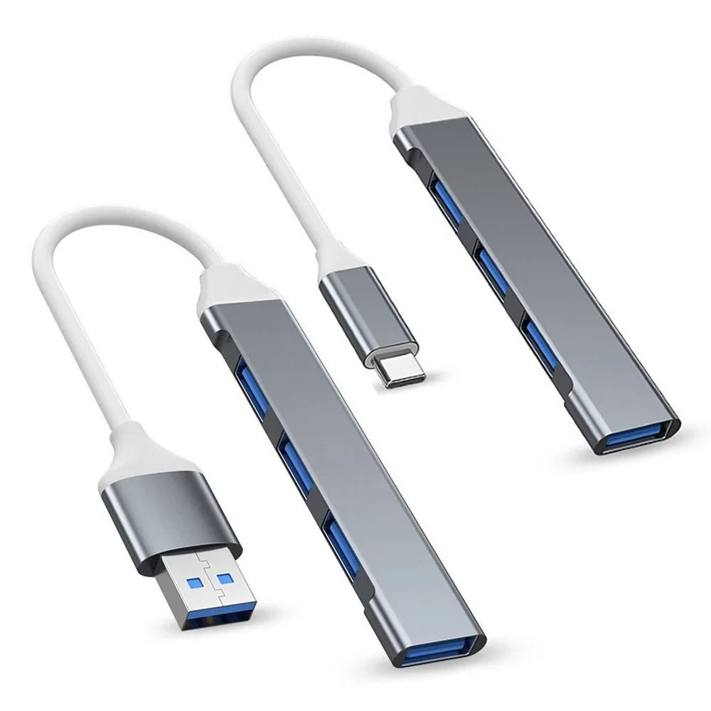 USB Type C 4 Port Mini Hub Aluminum Alloy Adapter with USB 3 | Inspire ...