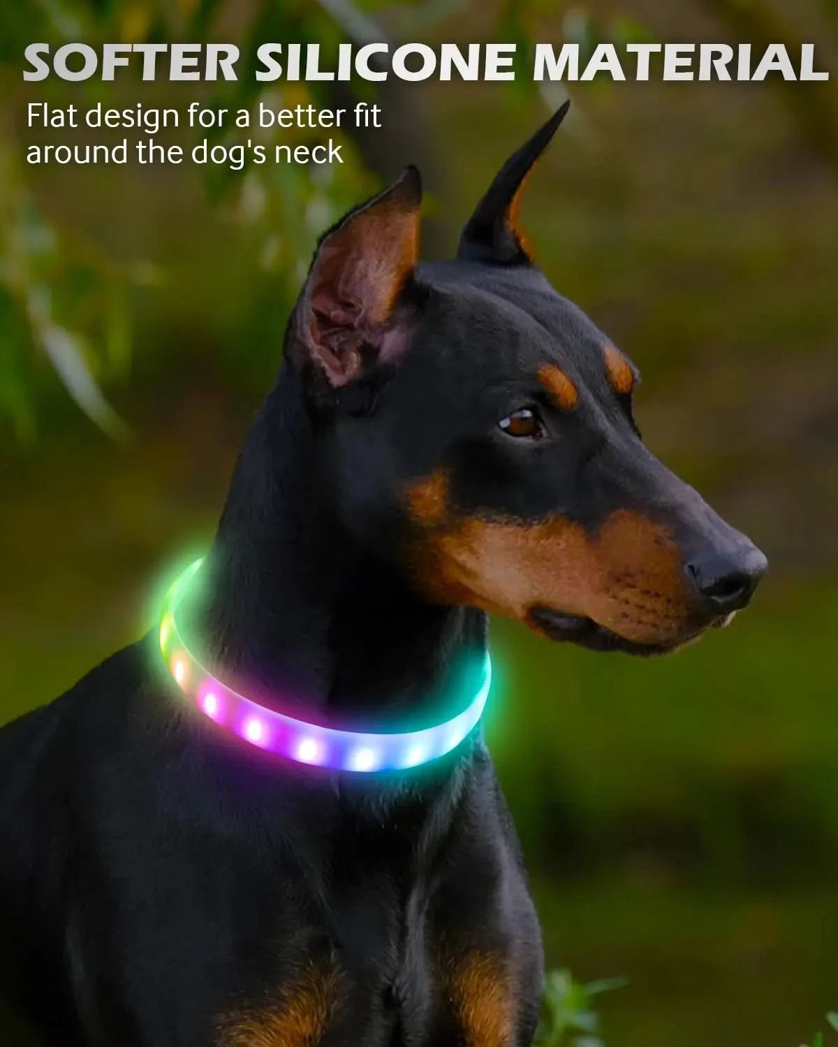 Professional RGB Discolor Glowing Pet Safety Collar | Inspire Uplift