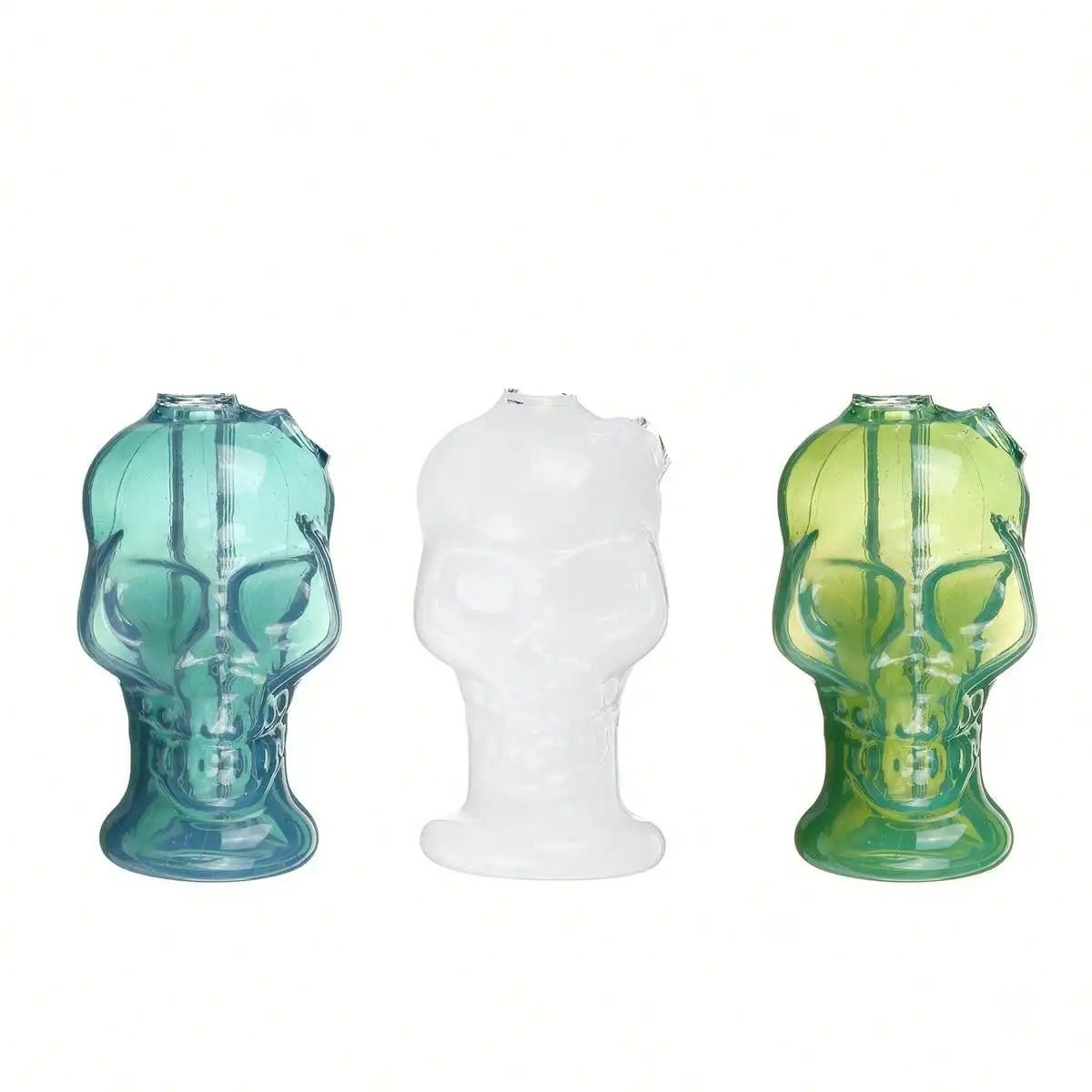 Portable Glass Skull Themed Home Decorating Vase | Inspire Uplift