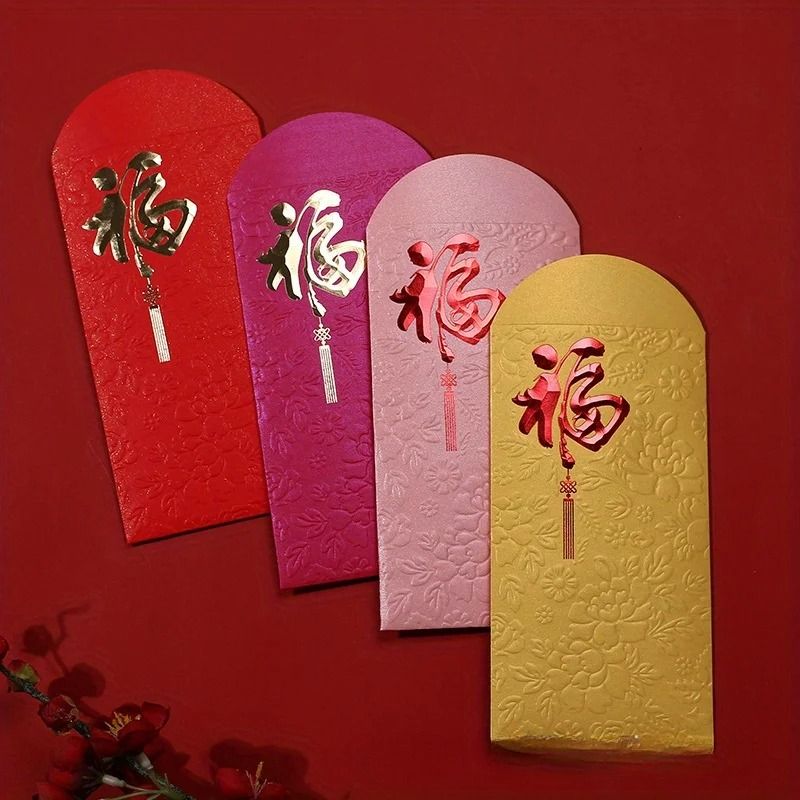 40 Piece Lucky Red Envelopes and Precision Gold Foil Lunar C | Inspire ...