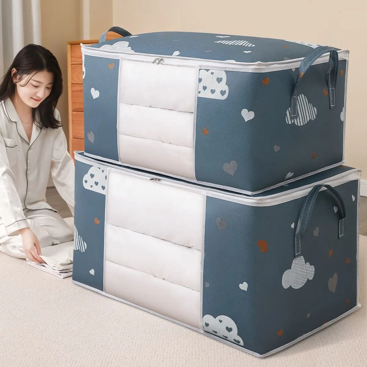 Large Capacity Clothes and Bedding Storage Organizer | Inspire Uplift