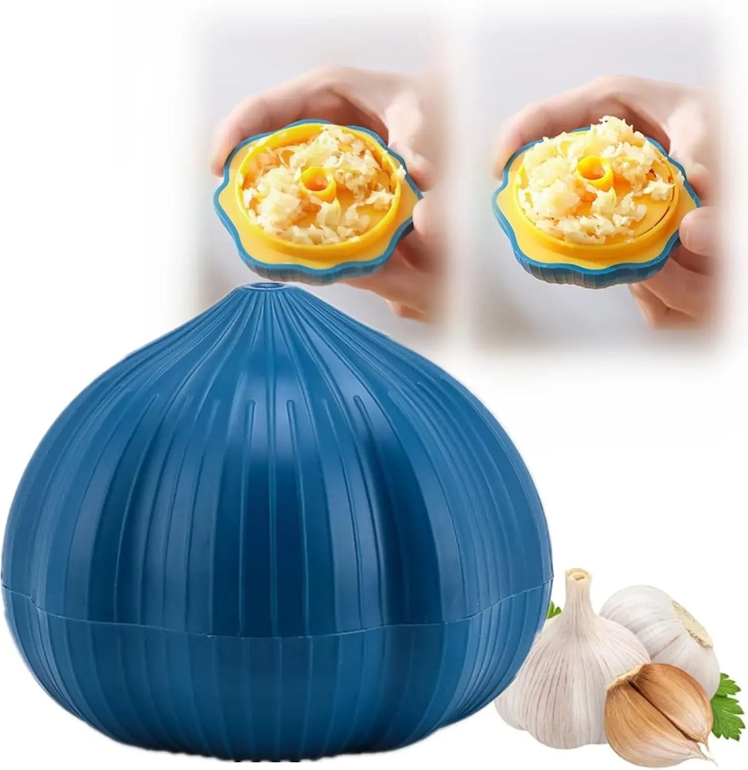 Cute Garlic-Shaped Rotary Grinder | Manual Mini Chopper for | Inspire ...