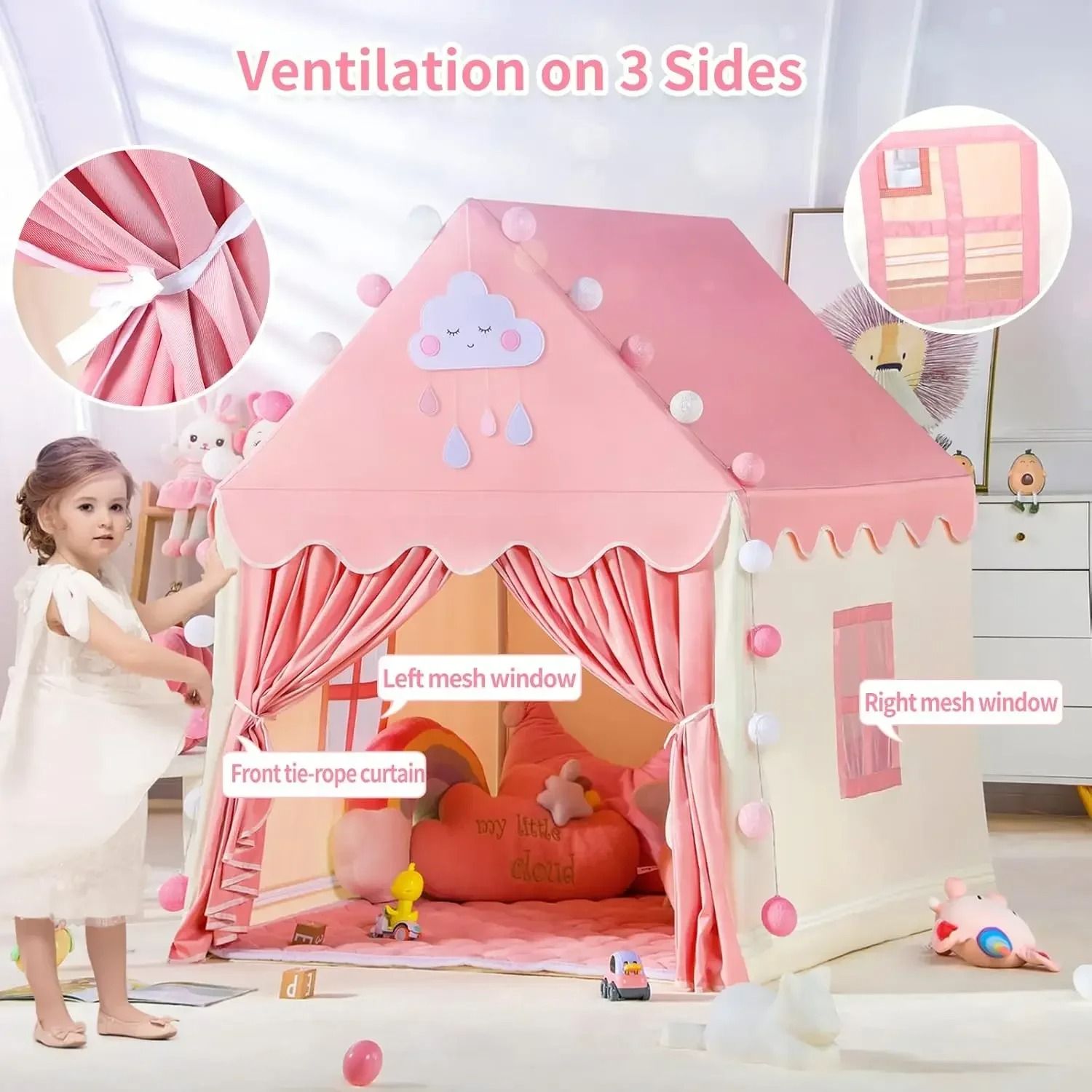 Princess Castle Playhouse | Folding Indoor & Outdoor Decor T | Inspire ...