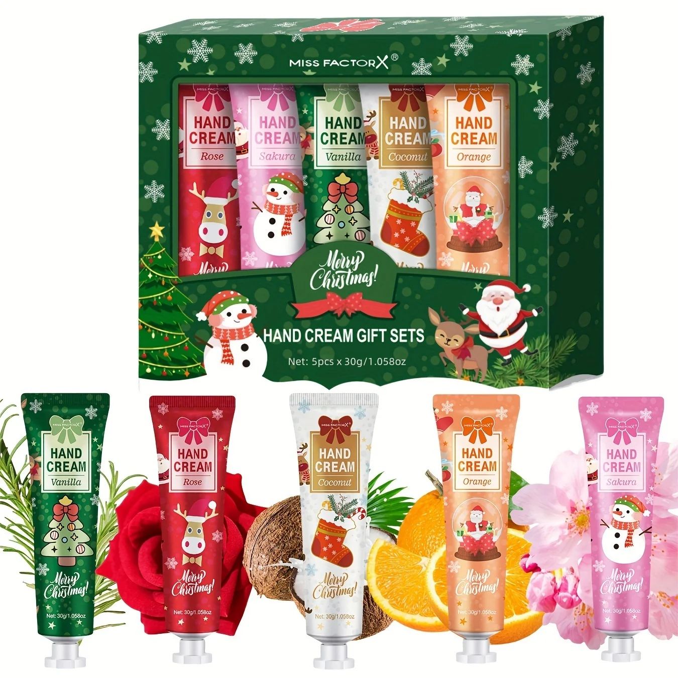 Christmas Hand Cream Gift Set 5 Pack Moisturizing Travel Siz | Inspire ...