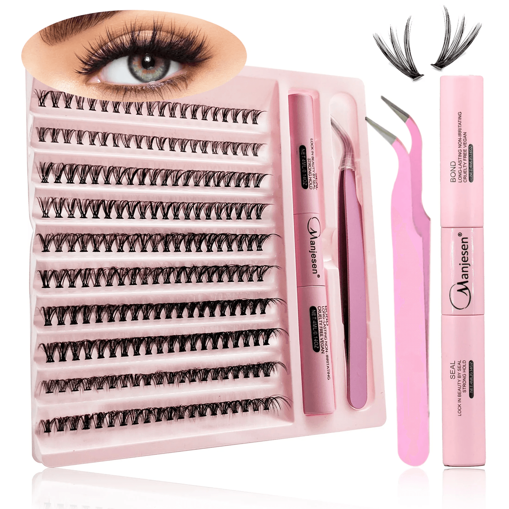 DIY Lash Extension Kit – 200 Piece Cluster Lashes with Bond | Inspire ...
