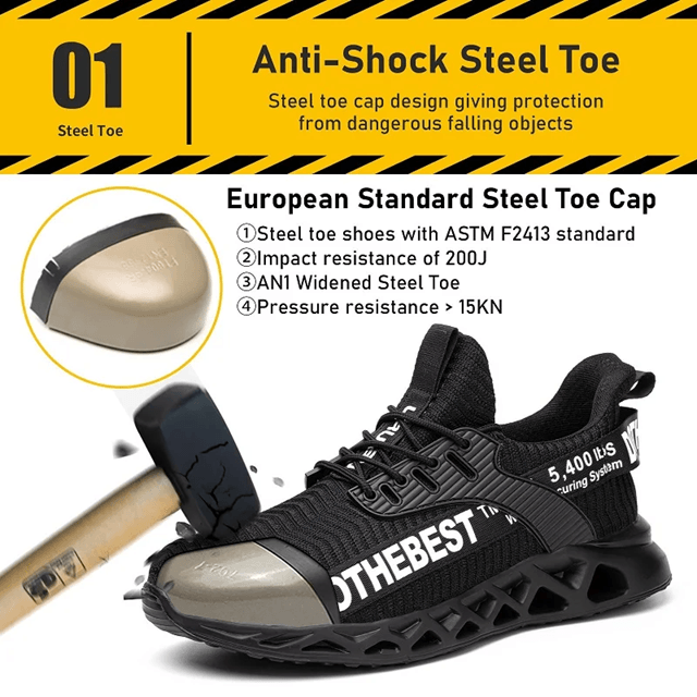 Lightweight Steel Toe Safety Work Shoes for Men and Women | Inspire Uplift