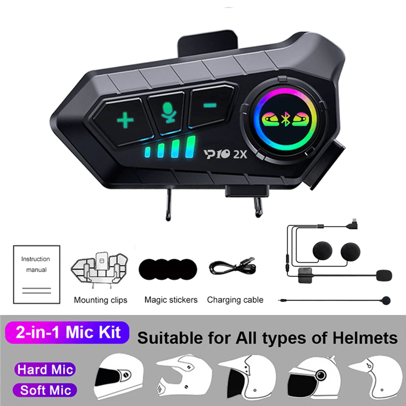 Kebidumei YP10 Bluetooth Motorcycle Helmet Intercom System w | Inspire ...