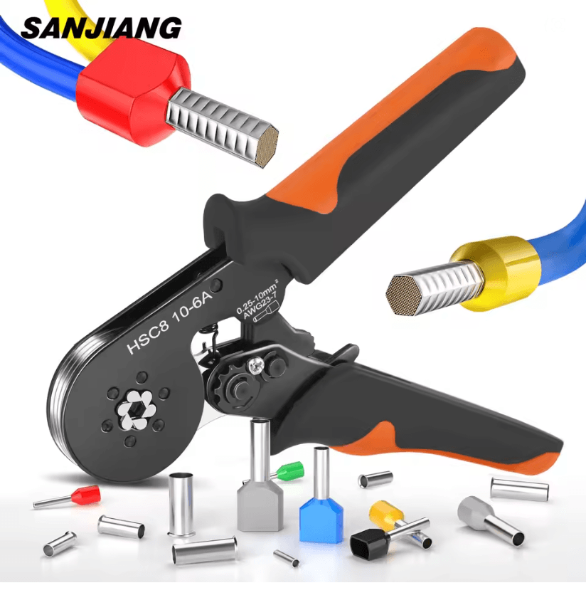 Hexagonal Self-Adjustable Ratchet Ferrule Crimping Tool Kit | Inspire ...