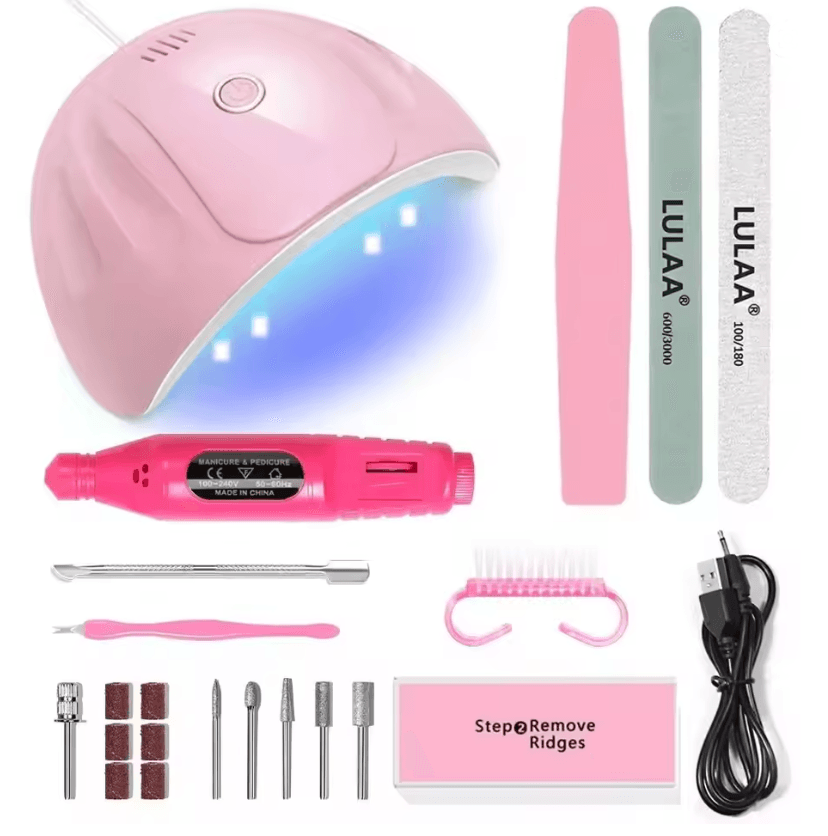 Complete UV LED Nail Kit with Nail Drill – Manicure Tools Se | Inspire ...