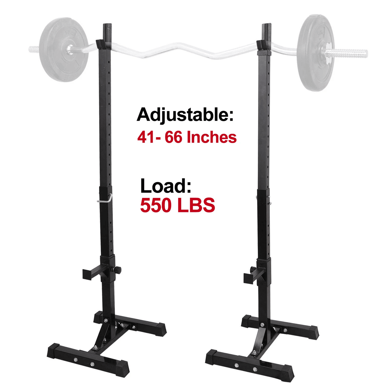 Adjustable Heavy Duty Squat Rack Stands with Barbell Holders | Inspire ...