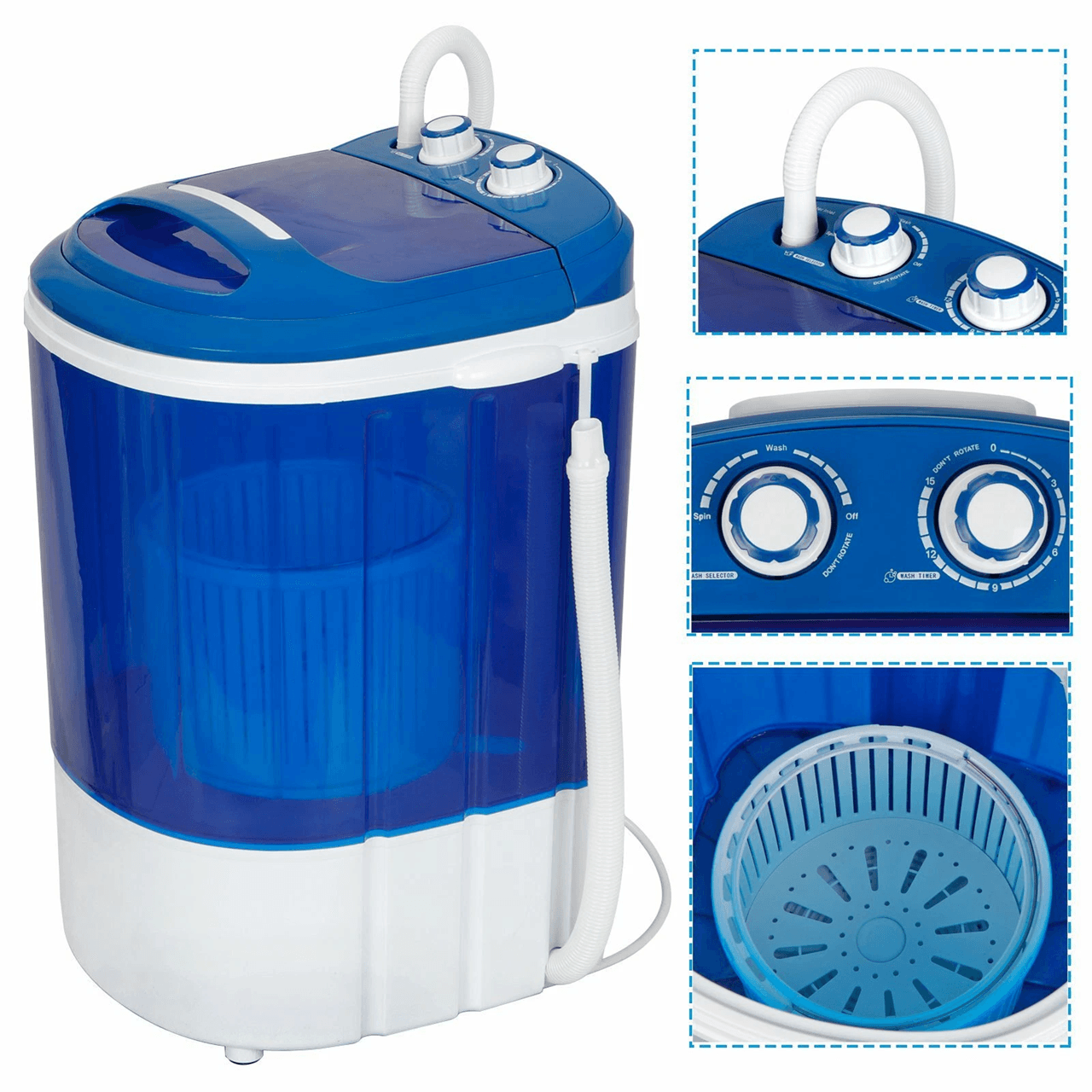 Portable Compact Washing Machine with Spin Dryer and Drain H | Inspire ...