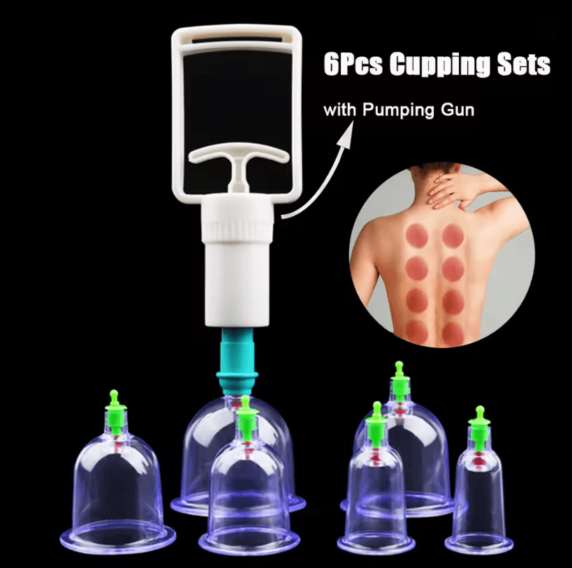 6 Piece Vacuum Cupping Therapy Set with Suction Pump for Bod | Inspire ...