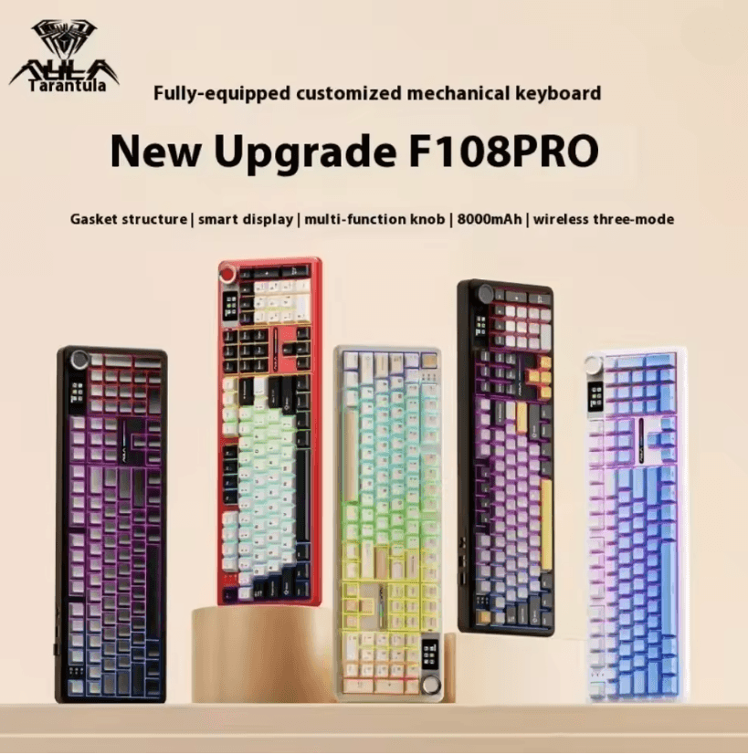 Aula F108 PRO Wireless Mechanical Gaming Keyboard with RGB B | Inspire ...
