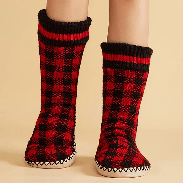 WarmStep Plush NonSlip Mens Floor Slipper Socks | Inspire Uplift