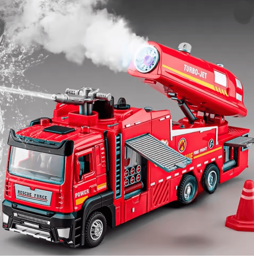 Interactive 1 to 32 Scale Water Spray Fire Truck Toy with Li | Inspire ...