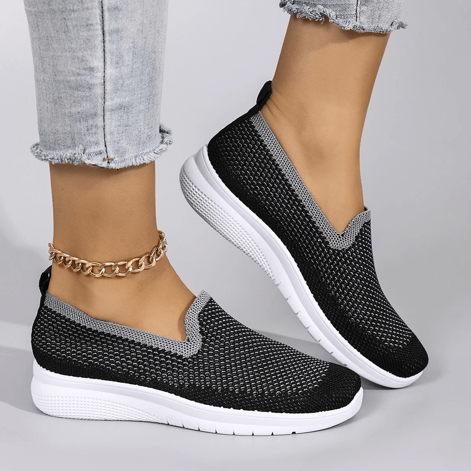 Breathable Mesh Flat Sneakers for Women Casual Lightweight S | Inspire ...