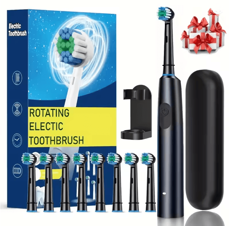 Rechargeable Rotary Electric Toothbrush for Adults with 8 So | Inspire ...