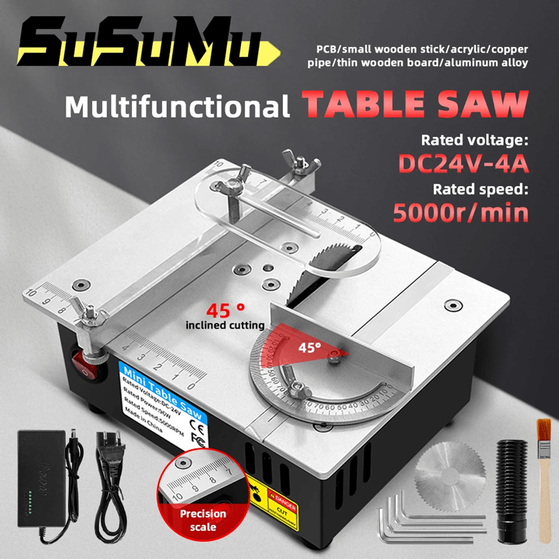Mini Bench Saw Adjustable Table Saw for DIY Woodworking and | Inspire ...