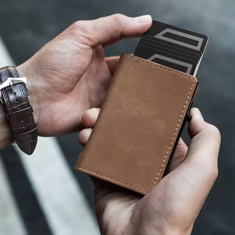 Mens RFID Wallet Slim Trifold with Coin Pocket and Card Hold | Inspire ...